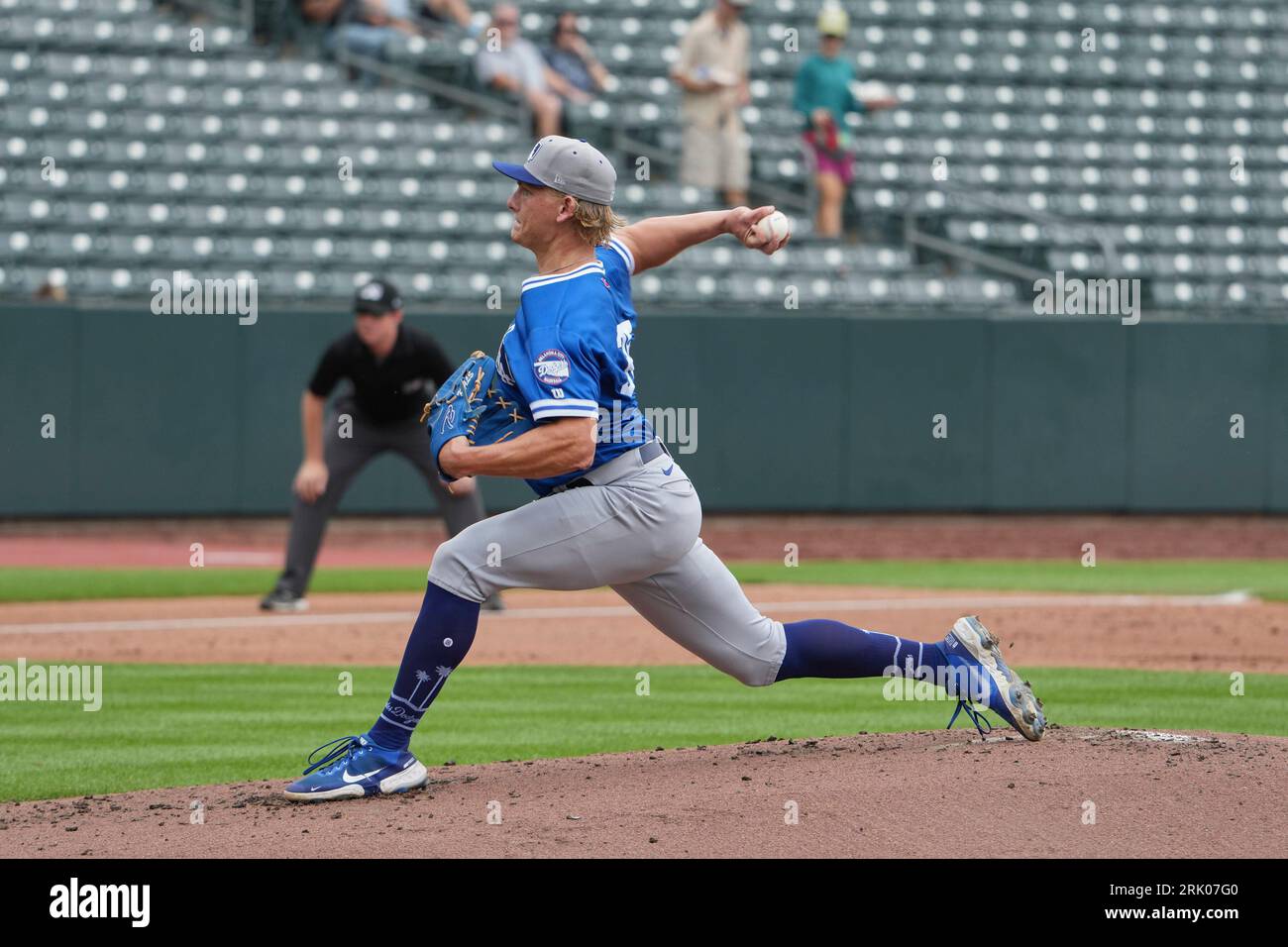 August 20 2023: Oklahoma City pitcher Emmet Sheehan (35) throws a pitch ...
