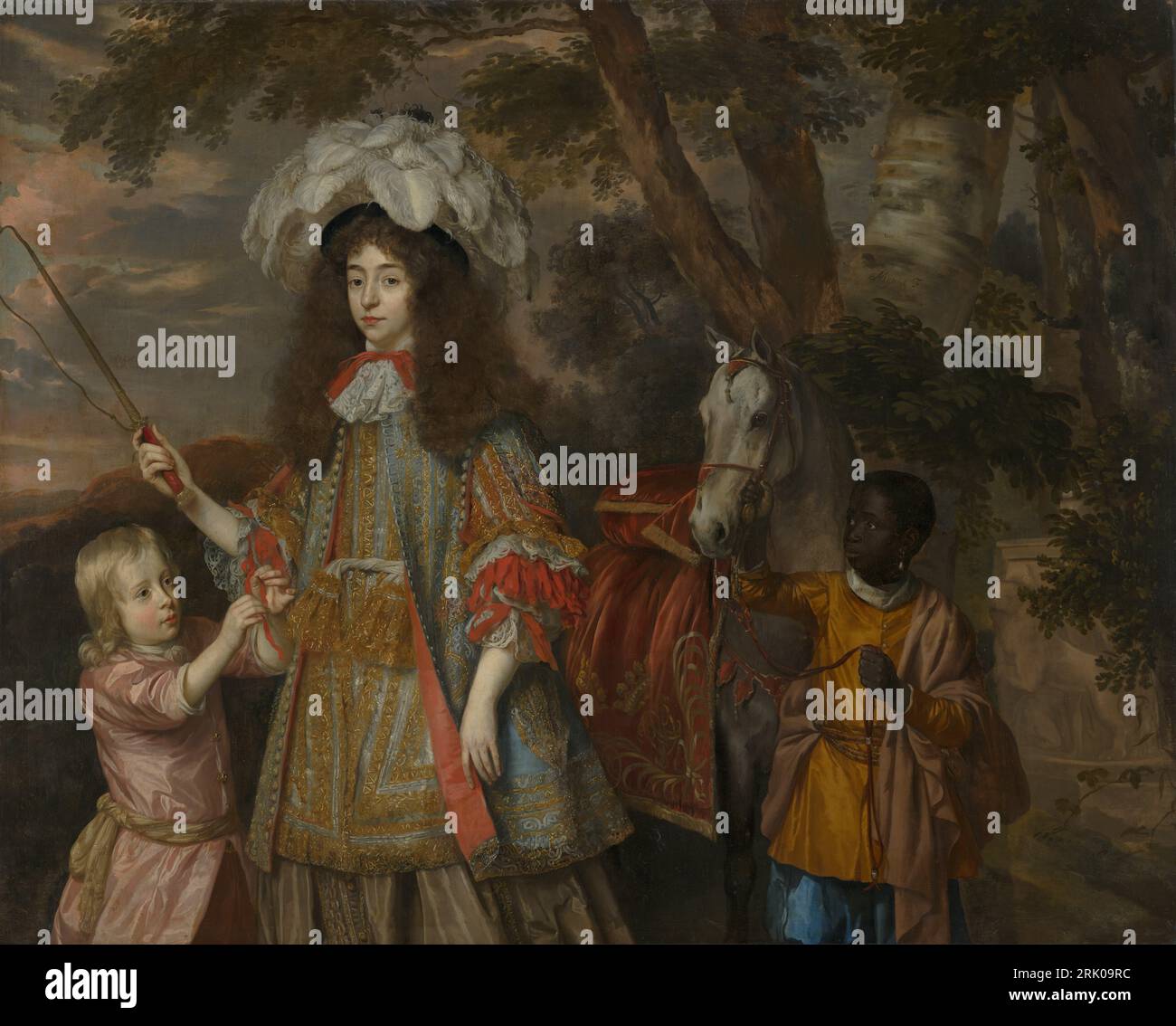 Portrait of Maria of Orange (1642-1688), with Hendrik van Zuijlestein ...