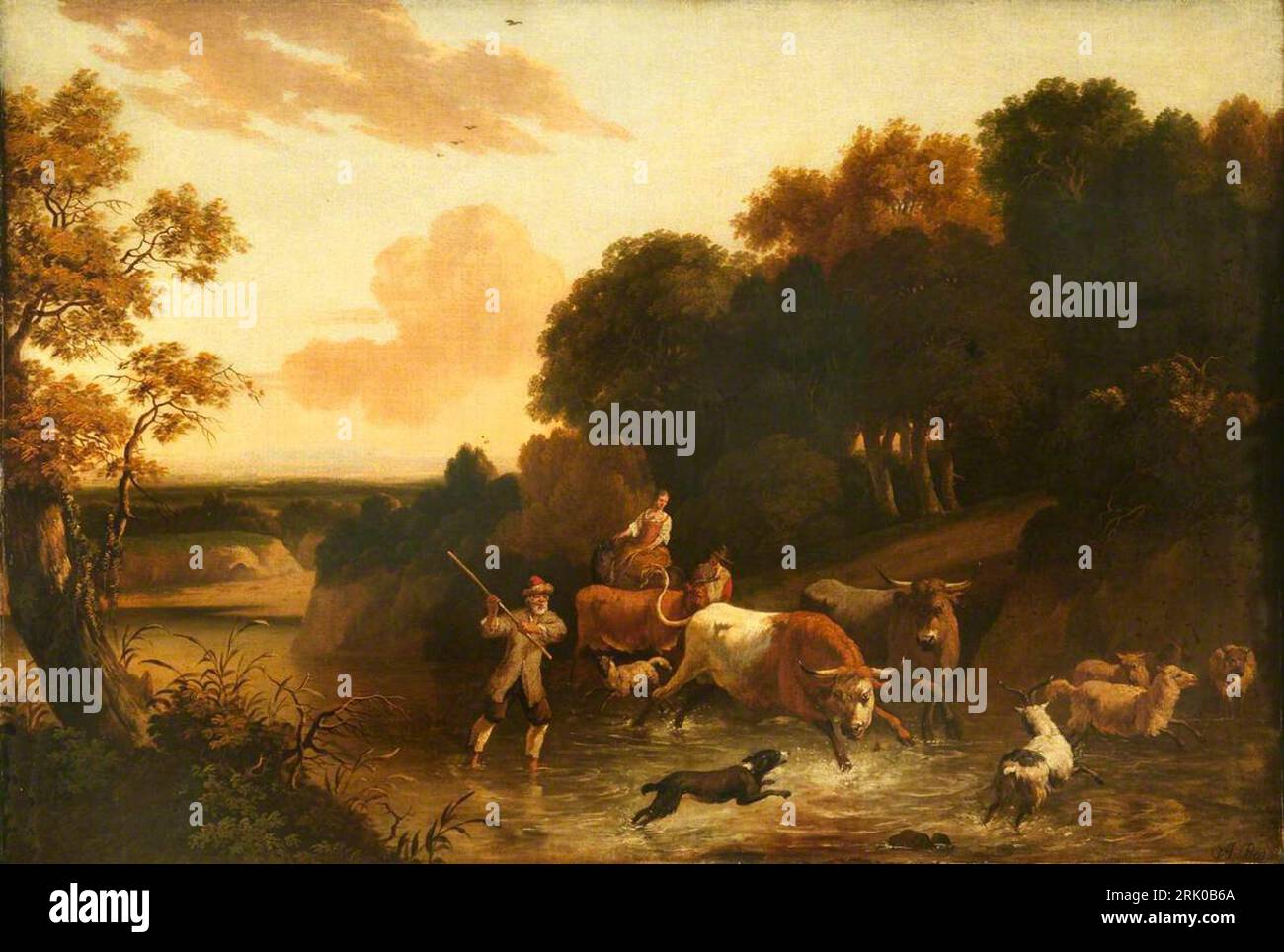 Landscape with Cattle, Sheep and Goats between 1675 and 1677 by Abraham ...