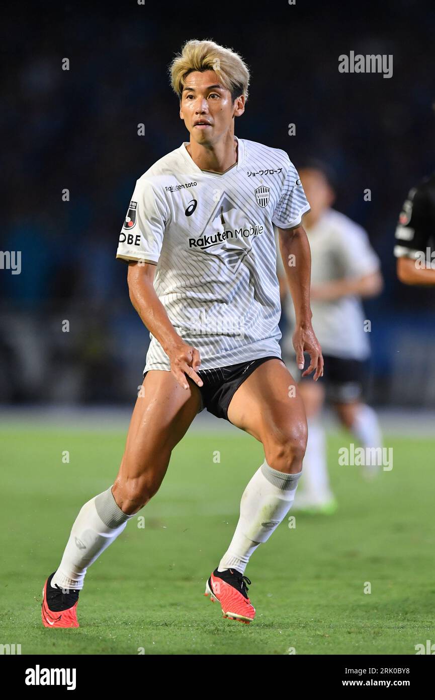 Kanagawa, Japan. 12th Aug, 2023. Vissel Kobe's Yuya Osako during the ...