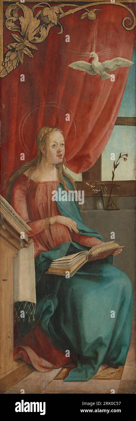 Verkündigung Mariae: Maria circa 1513 by Hans von Kulmbach Stock Photo ...