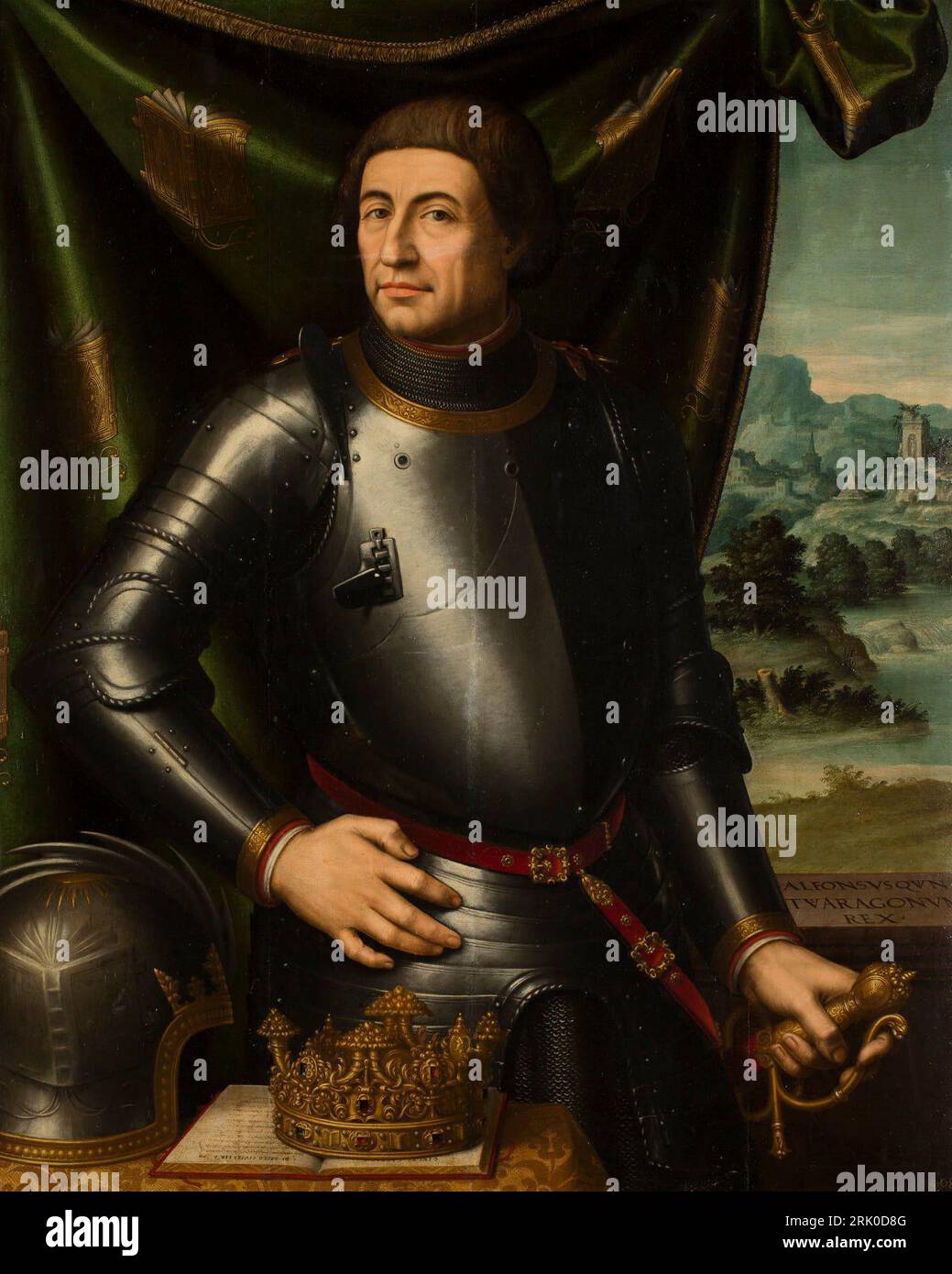 Portrait of the king Alfonso V of Aragón circa 1557 by Juan de Juanes ...
