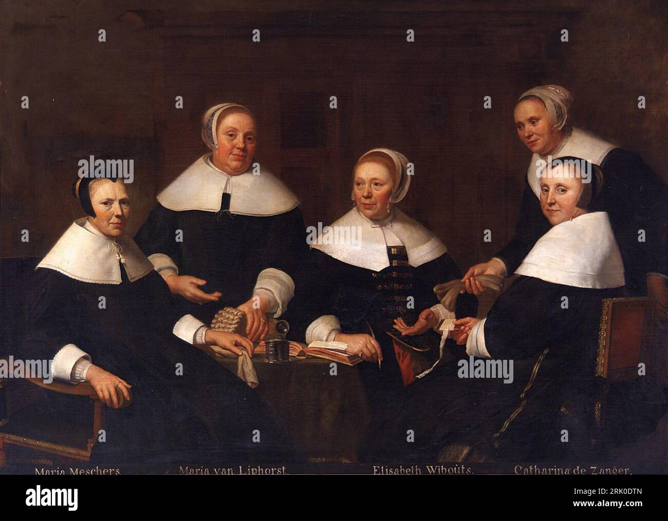 Group portrait of the regentesses of the Aalmoezeniers-, Arm- en ...