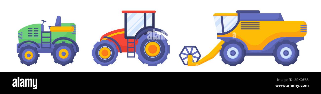 Set of agriculture machines vector concept Stock Vector Image & Art - Alamy