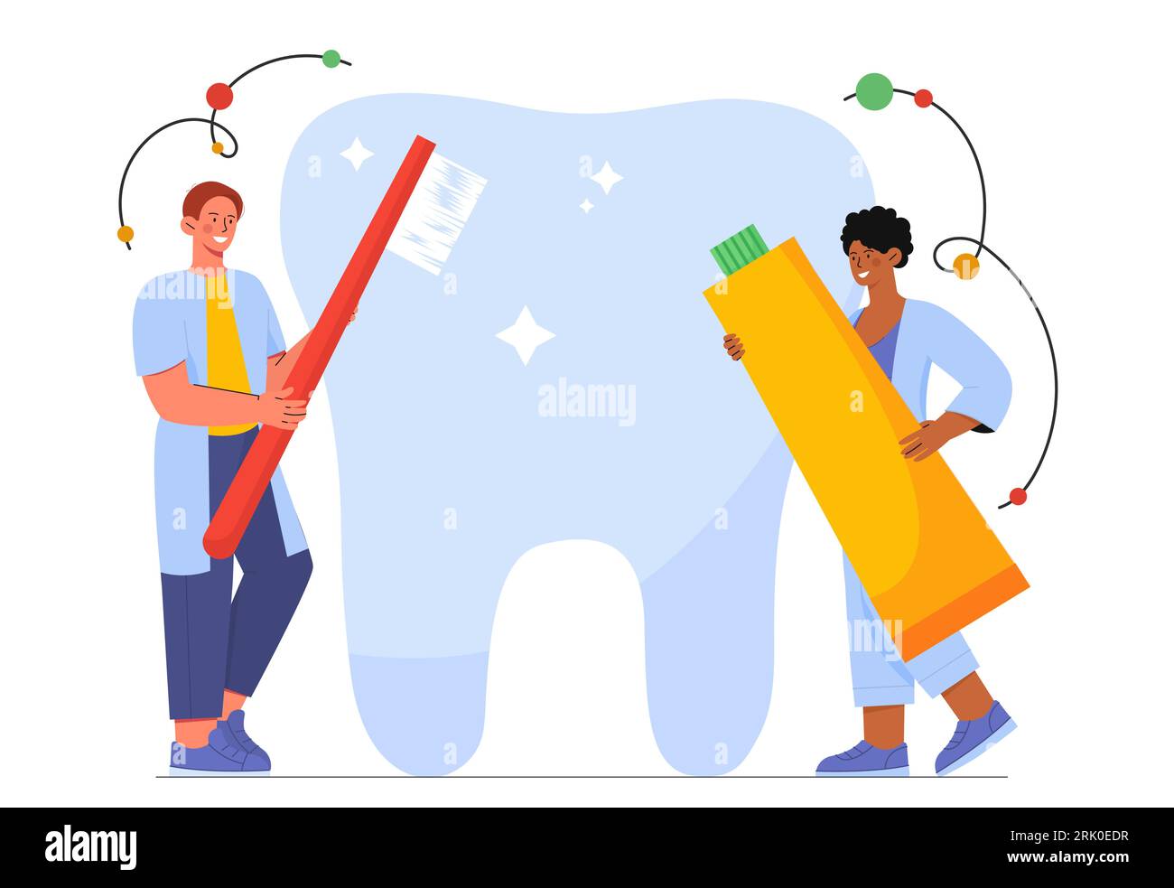 People brushing teeth vector concept Stock Vector Image & Art - Alamy