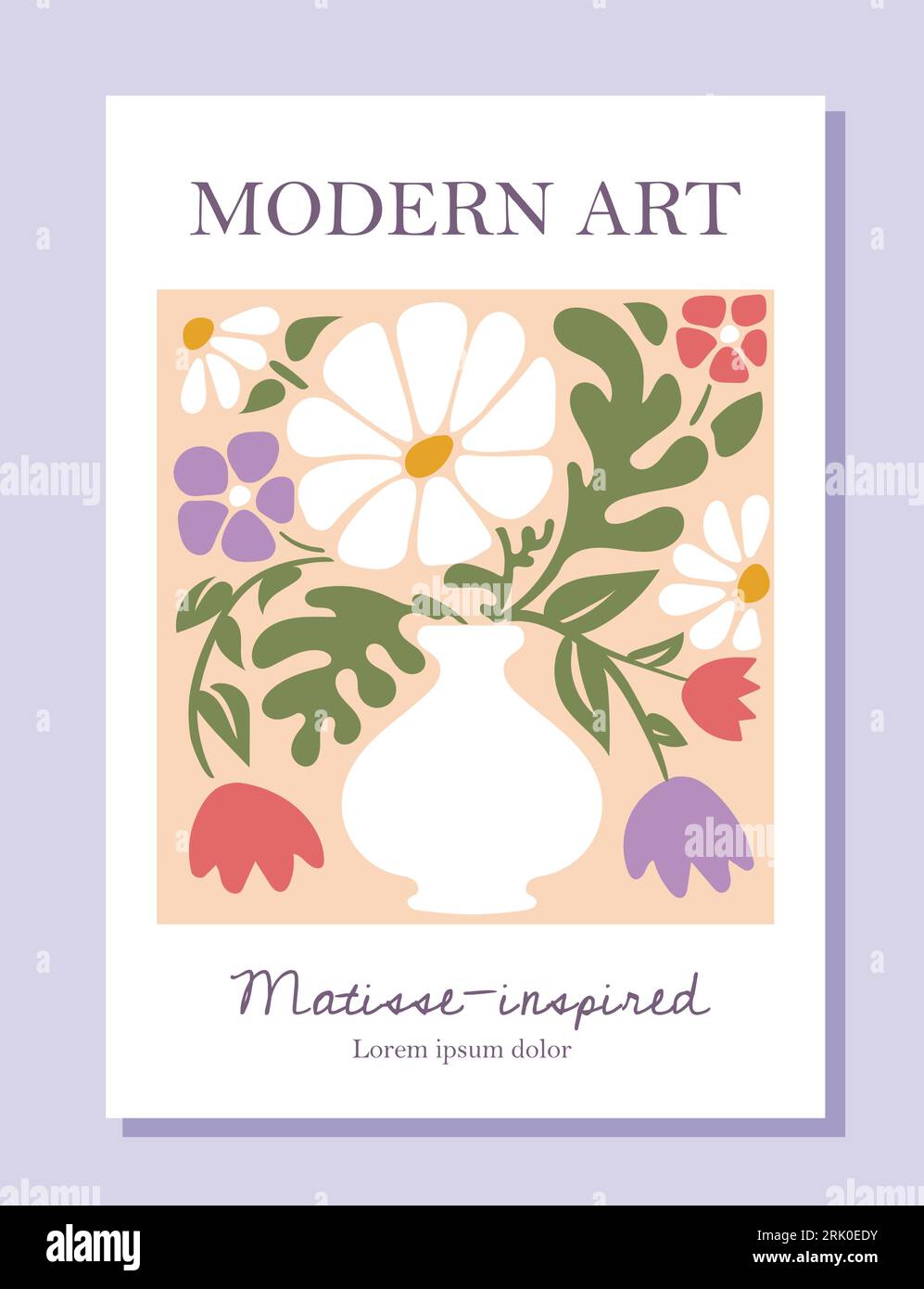 Abstract flowers poster vector concept Stock Vector Image & Art - Alamy