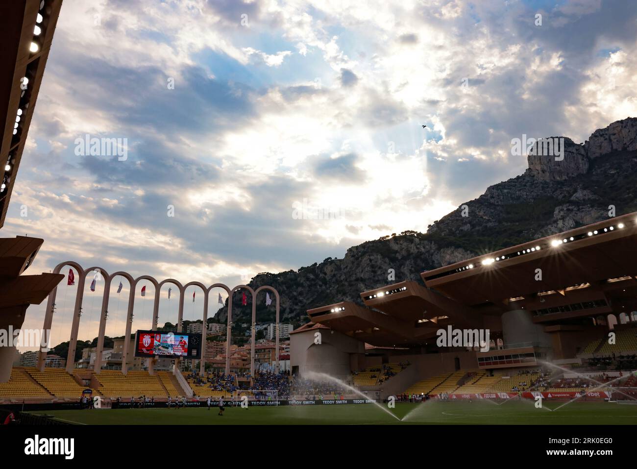 A general view of stade louis ii stadium hi-res stock photography and ...