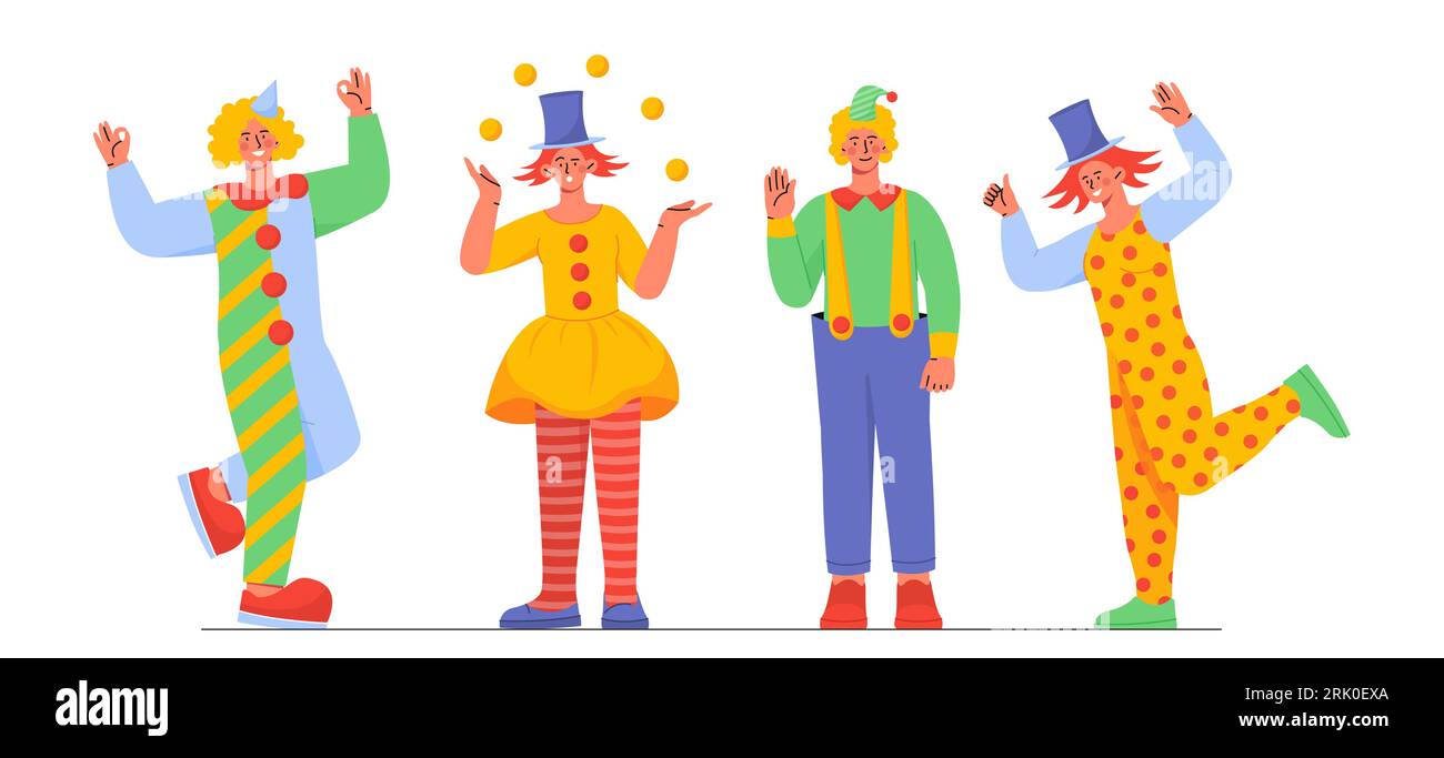 Set of clowns vector concept Stock Vector Image & Art - Alamy