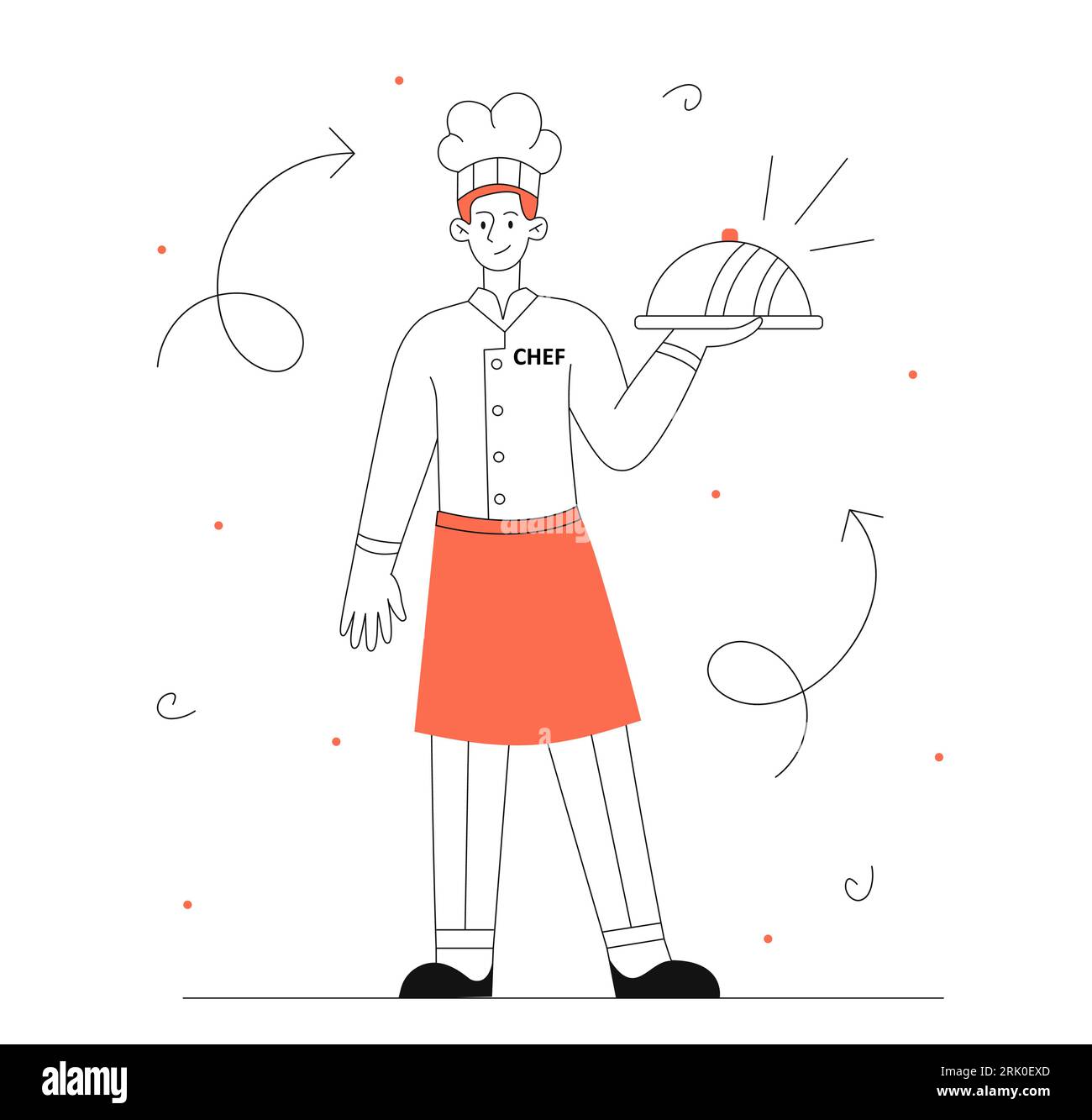 Chief cook vector line concept Stock Vector Image & Art - Alamy