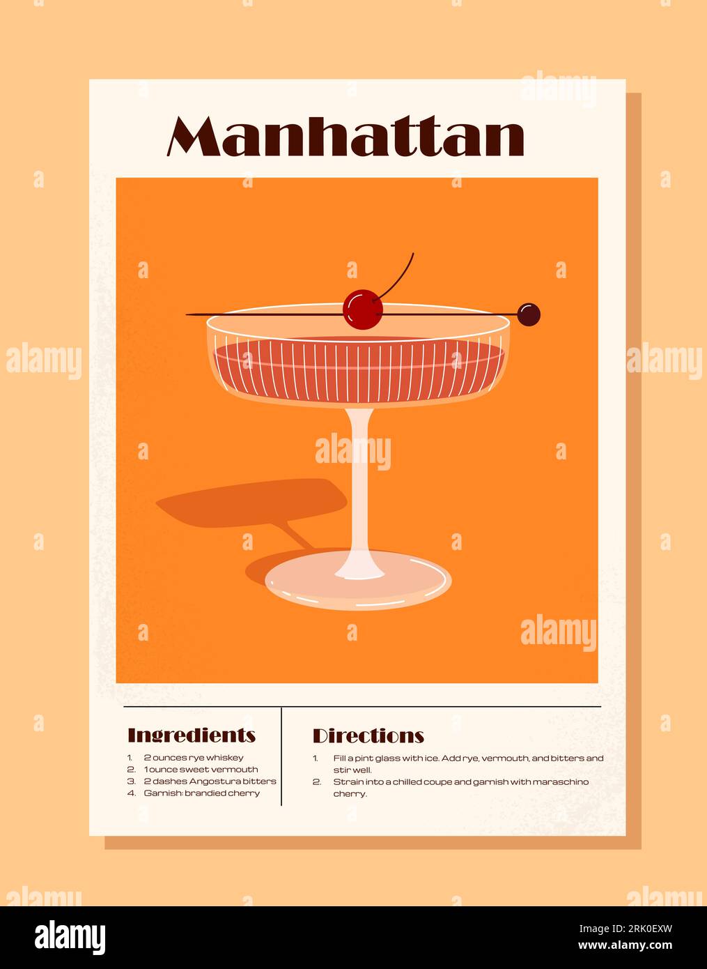 Cocktail Recipe Vector Banner Stock Vector Image And Art Alamy