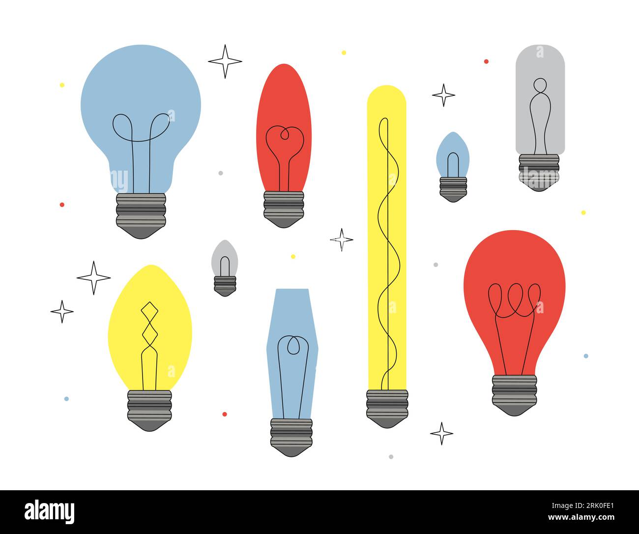 Set of different lamps vector concept Stock Vector Image & Art - Alamy
