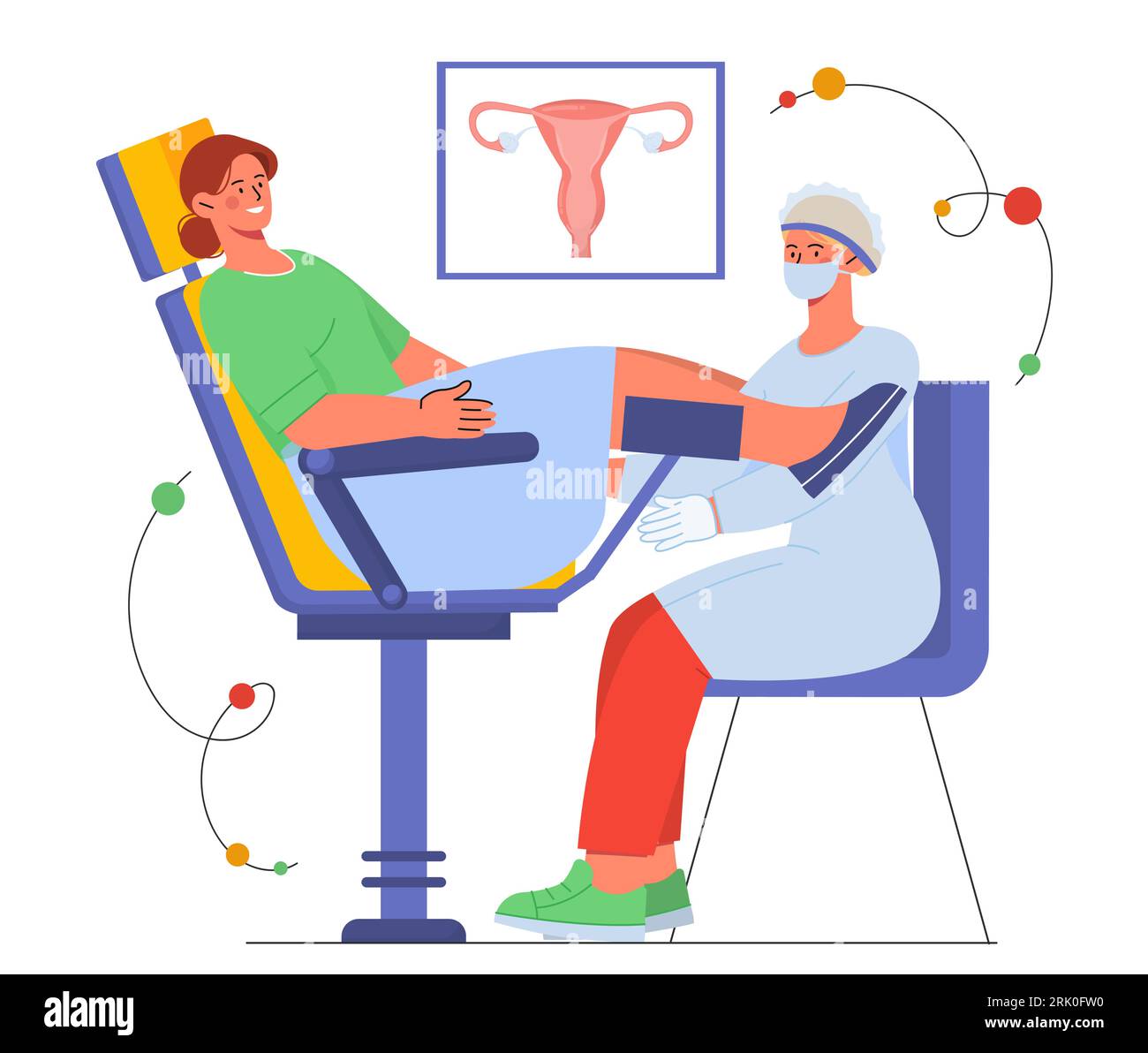 Woman At Gynecologist Examination Vector Stock Vector Image And Art Alamy