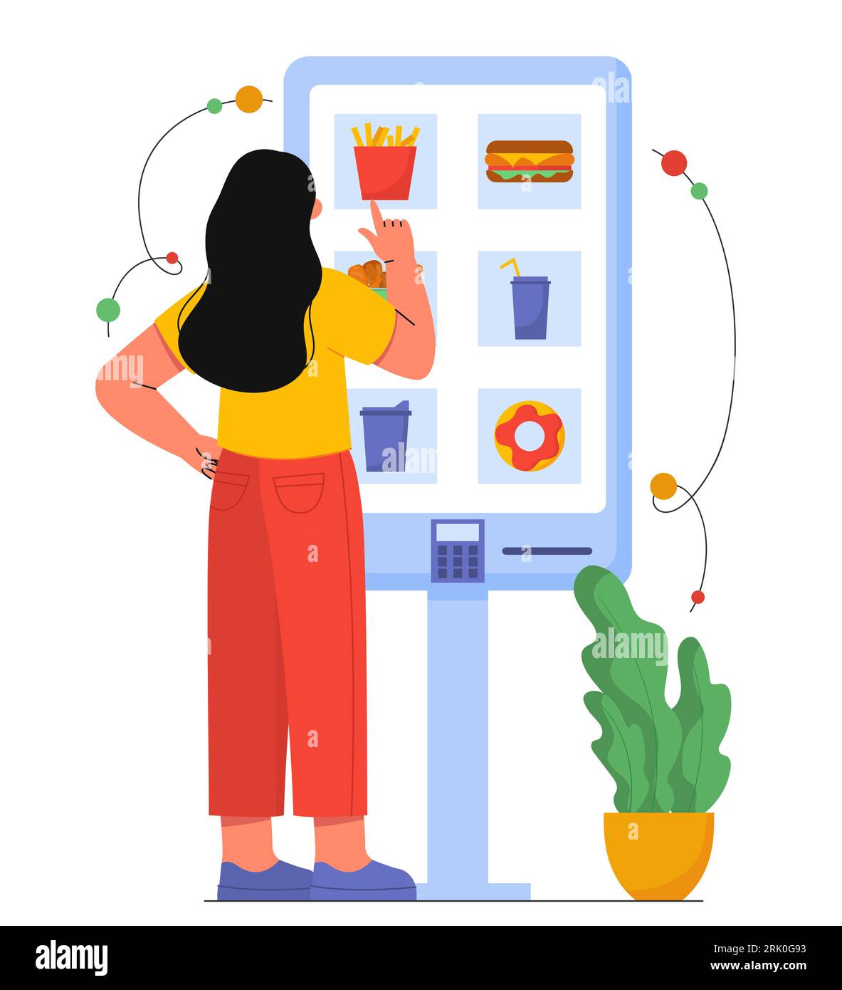 Woman ordering food vector concept Stock Vector Image & Art - Alamy