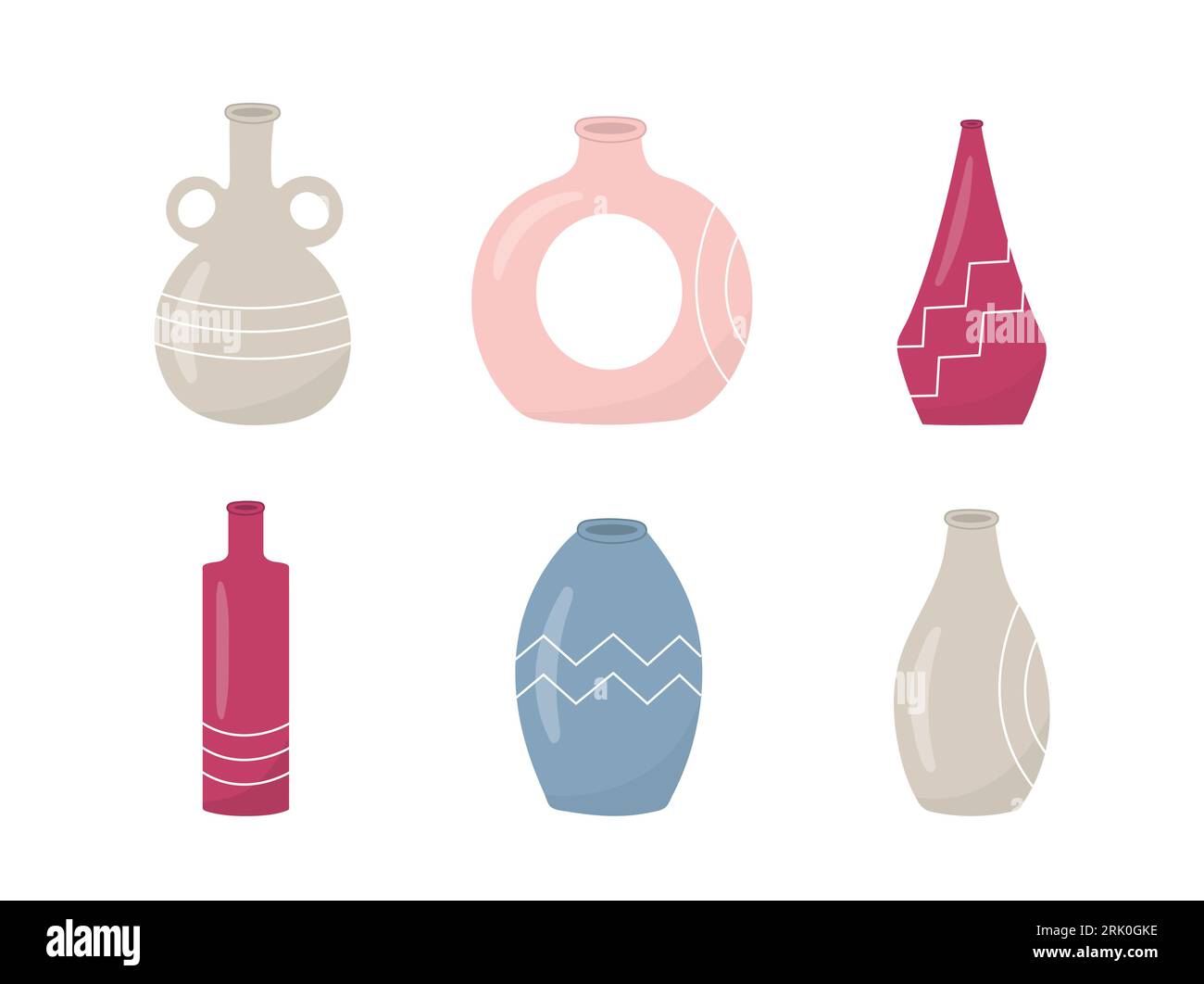 Set of ceramic vases vector concept Stock Vector Image & Art - Alamy