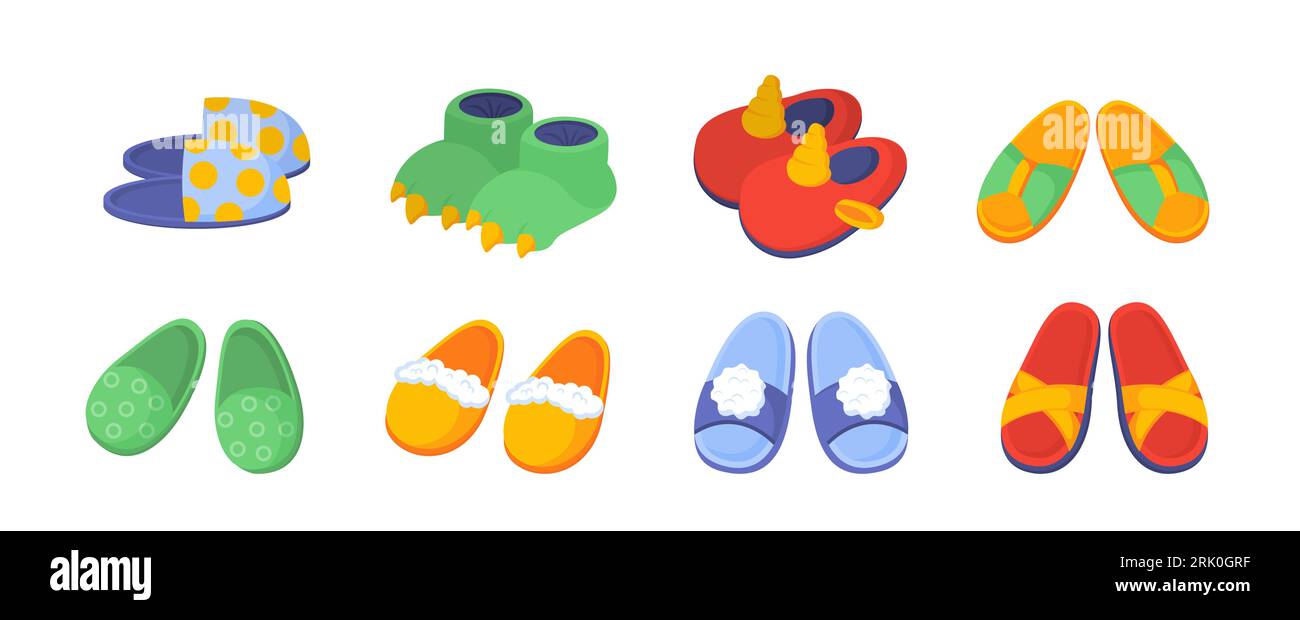 Set of slippers vector concept Stock Vector Image & Art - Alamy