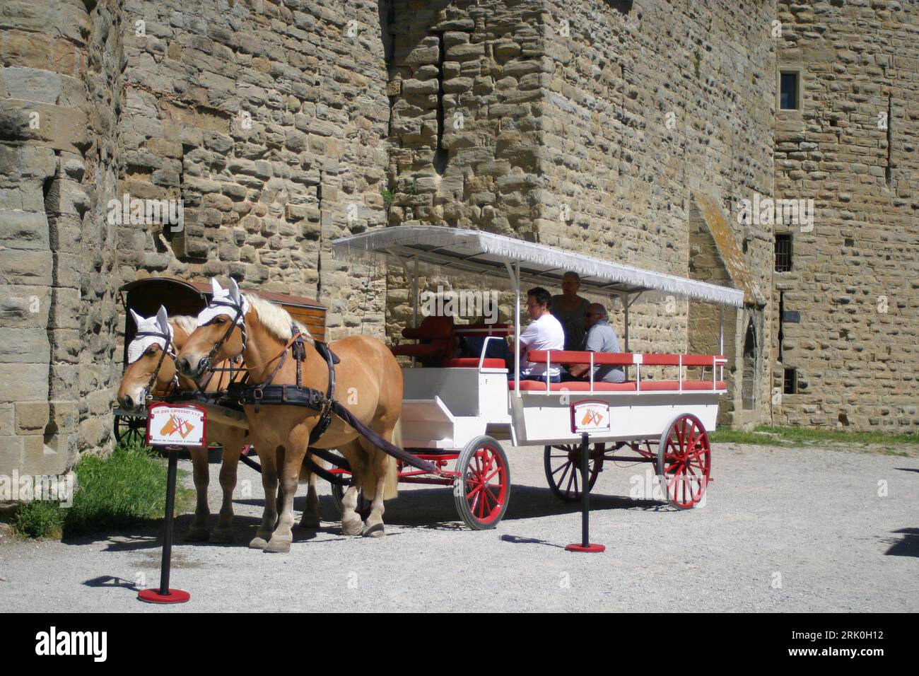 Fort Carcassonne (Occitan language, Carcassona) are the fortified walls ...