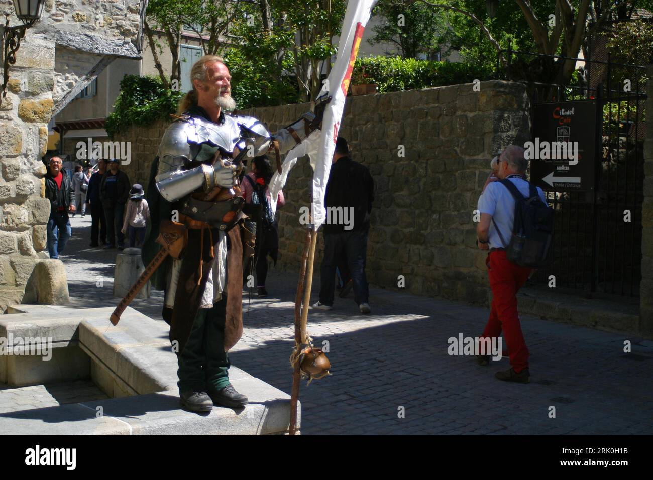 Fort Carcassonne (Occitan language, Carcassona) are the fortified walls ...