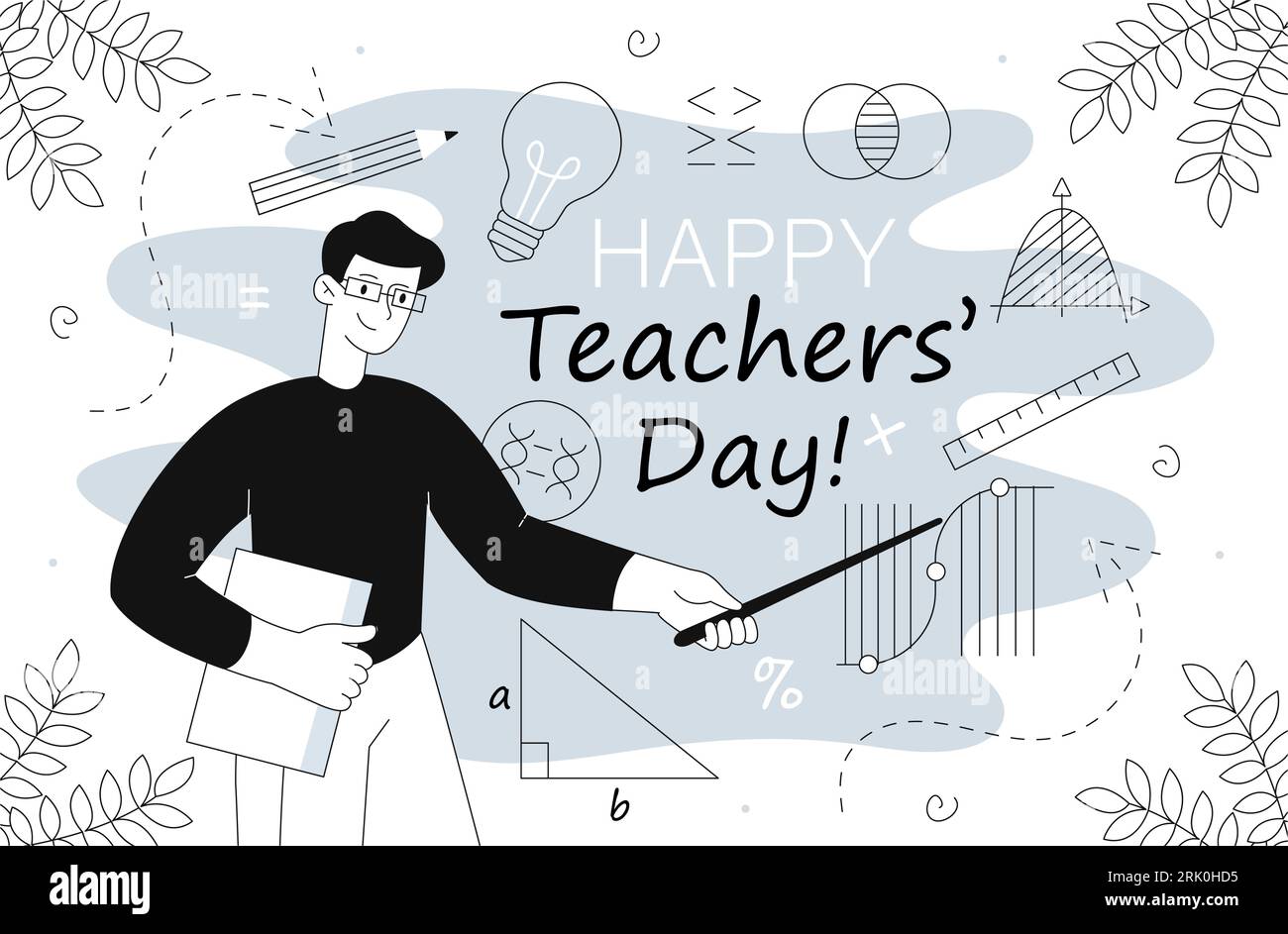 Teacher standing math lesson Stock Vector Images - Alamy