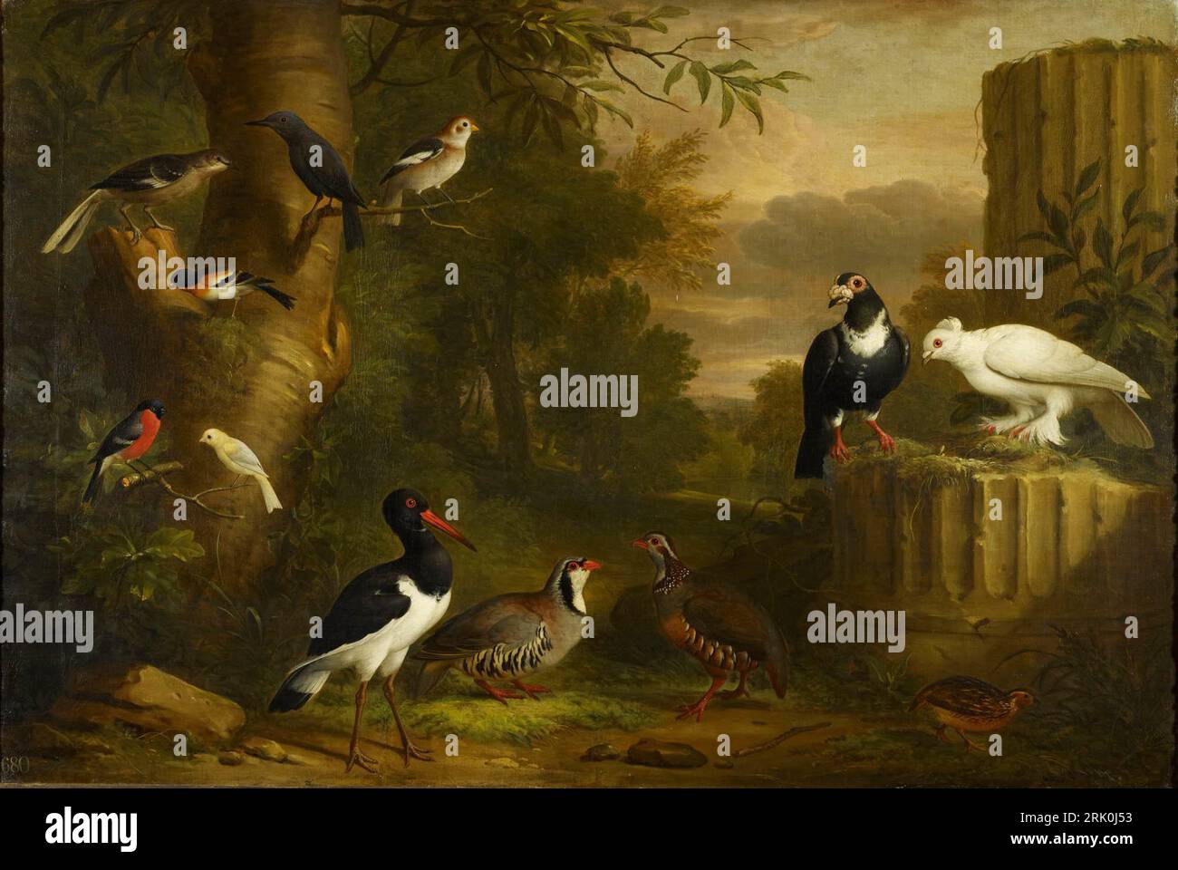 Birds in a Landscape between circa 1708 and circa 1710 by Jakob Bogdani ...