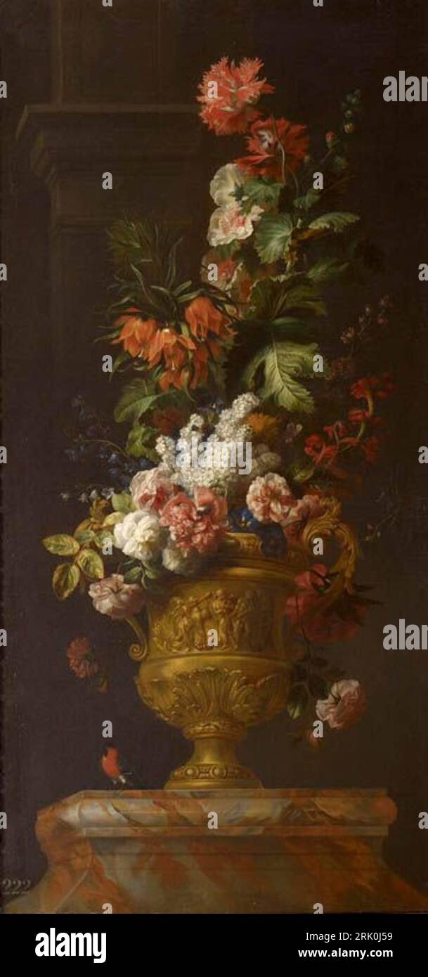Flowers in a Vase between circa 1688 and circa 1710 by Jakob Bogdani ...