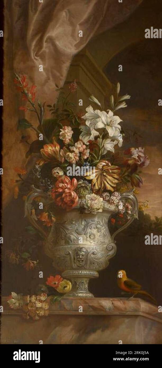 Flowers in a Vase between circa 1688 and circa 1710 by Jakob Bogdani ...