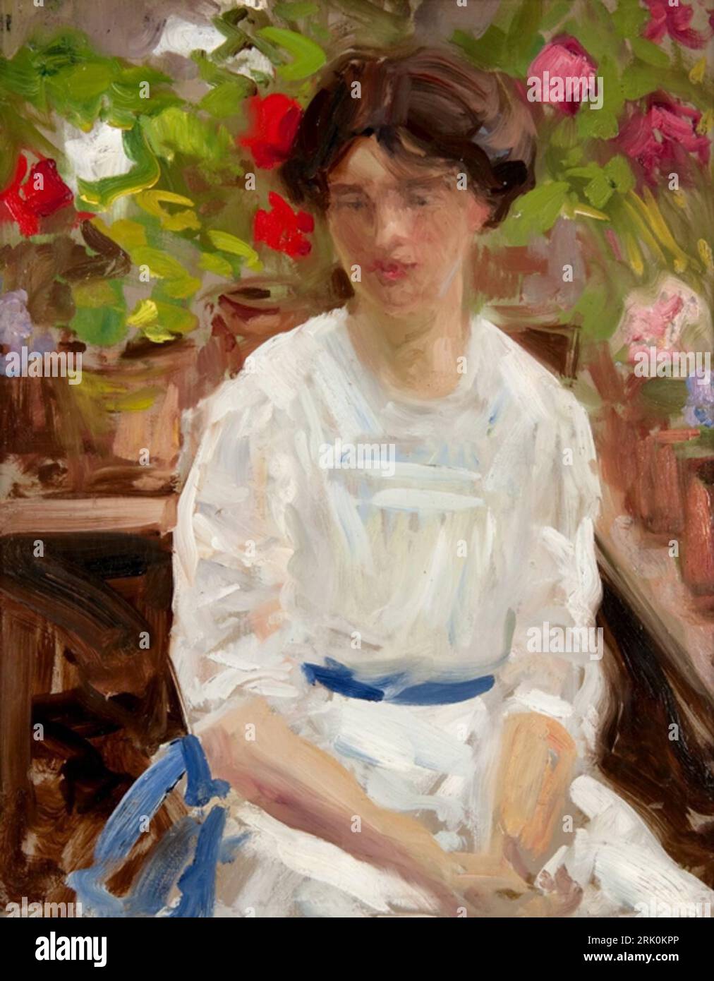 Lady in White circa 1910 by Francis Cadell Stock Photo - Alamy