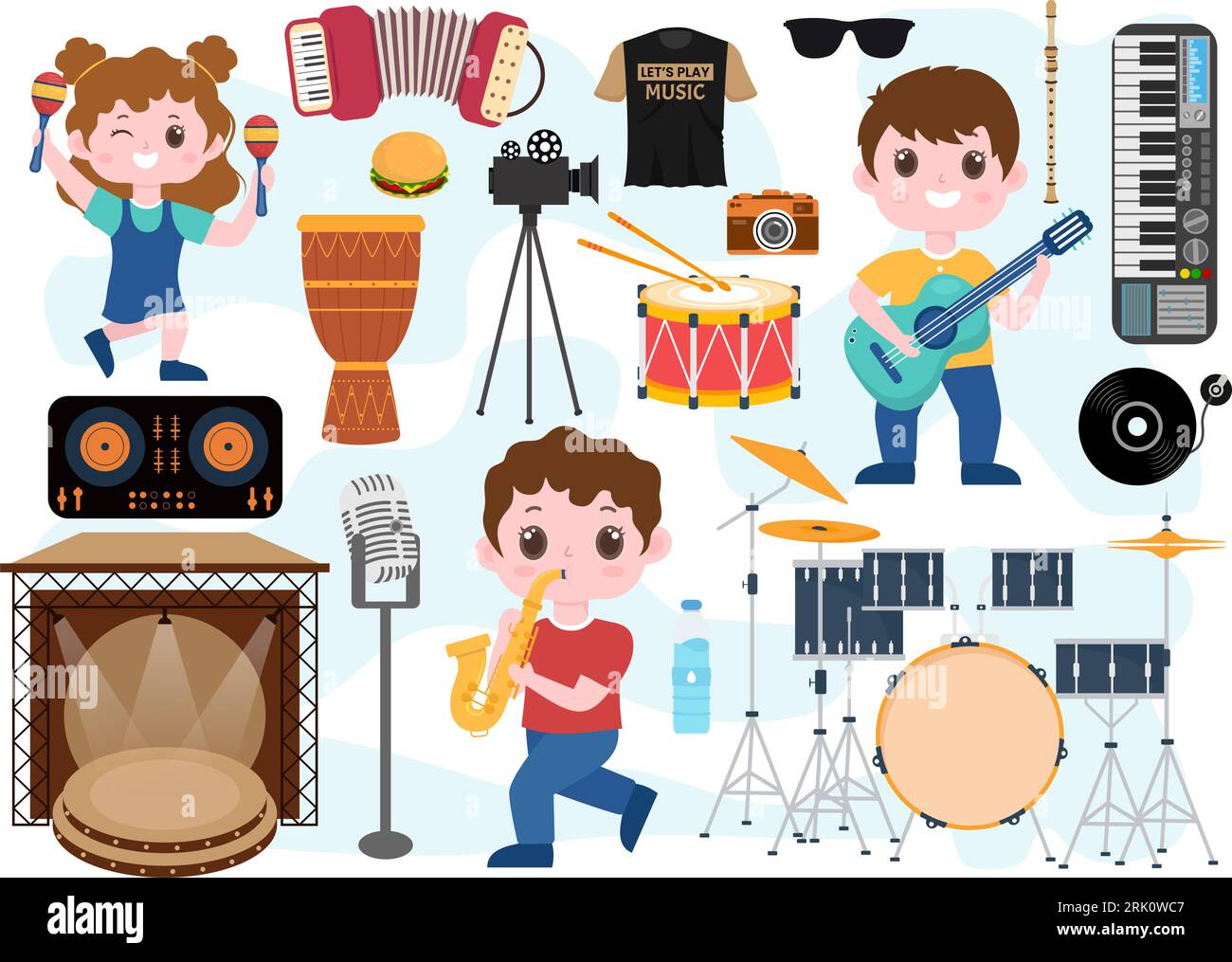 Disco speaker music notes in Stock Vector Images - Alamy