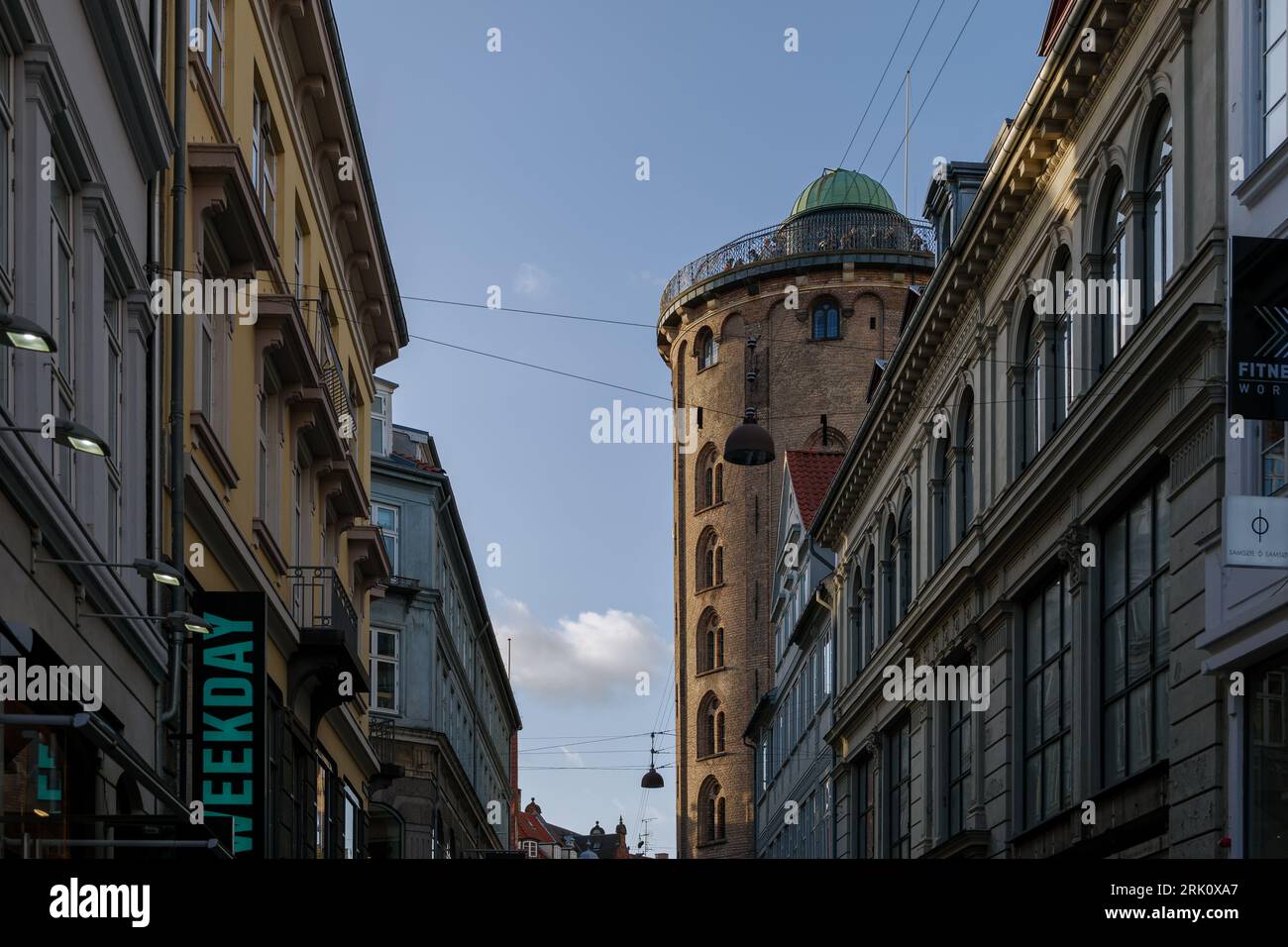 Outdoor exterior view at Rundetaarn, the Round Tower in Copenhagen ...