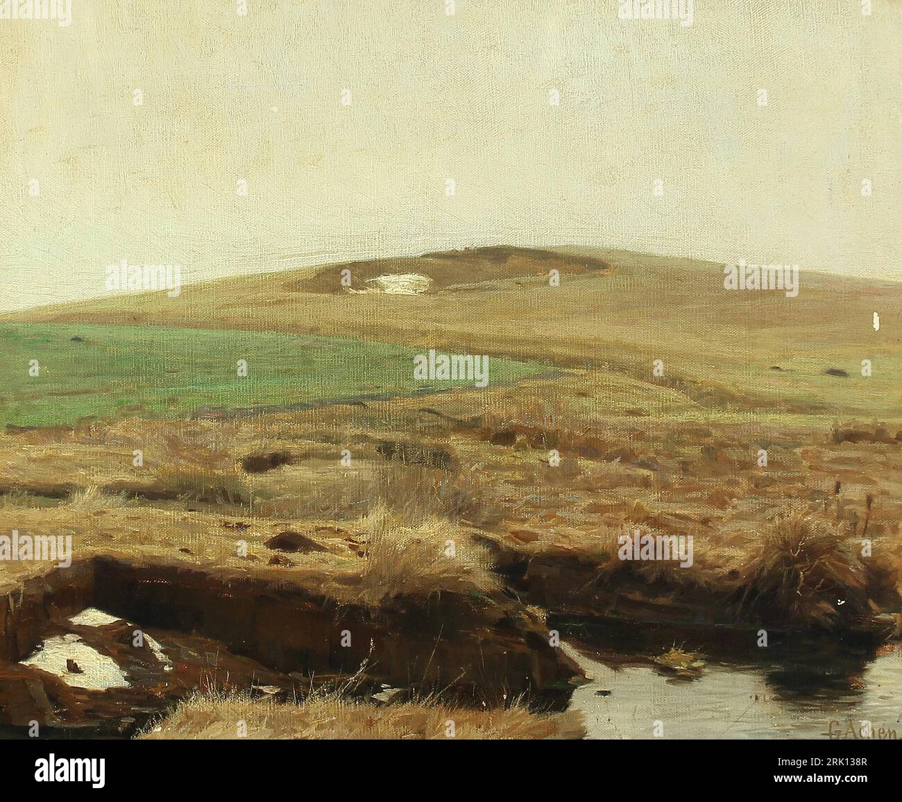 A hill near Refsnæs. between 1878 and 1912 by Georg Achen Stock Photo ...