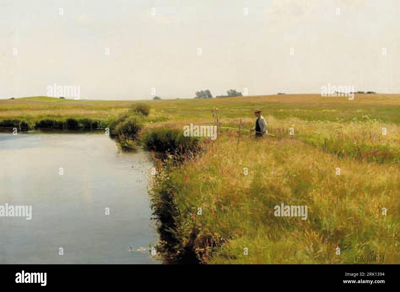 A June day. 1889 by Georg Achen Stock Photo - Alamy