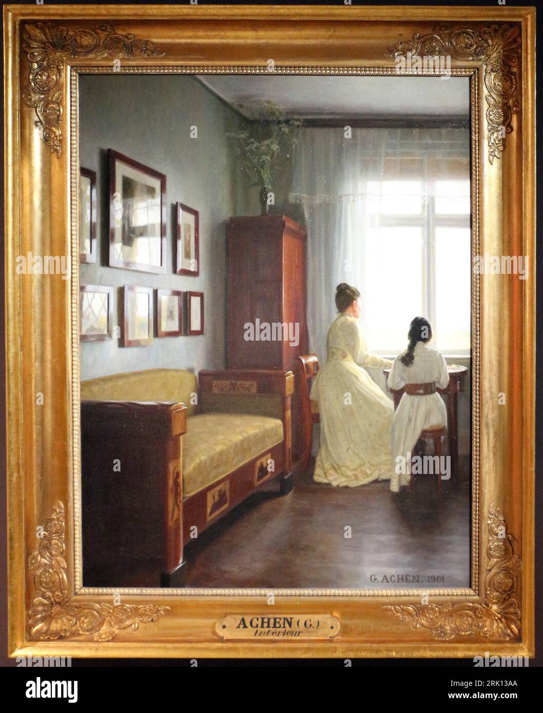 Interior 1901 by Georg Achen Stock Photo - Alamy