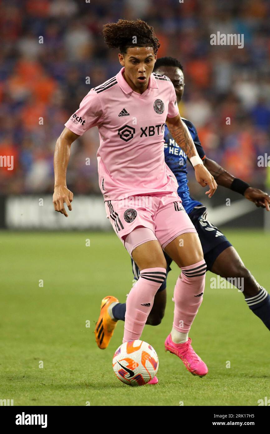 Cincinnati, Ohio, USA. August 23, 2023: Inter Miami CF player David ...