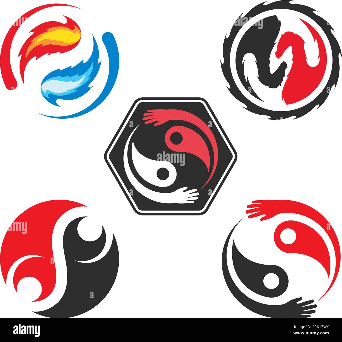 Jin logo design Stock Vector Images - Alamy