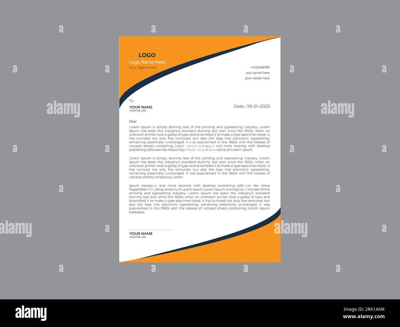 corporate modern letterhead design template Stock Vector Image & Art ...