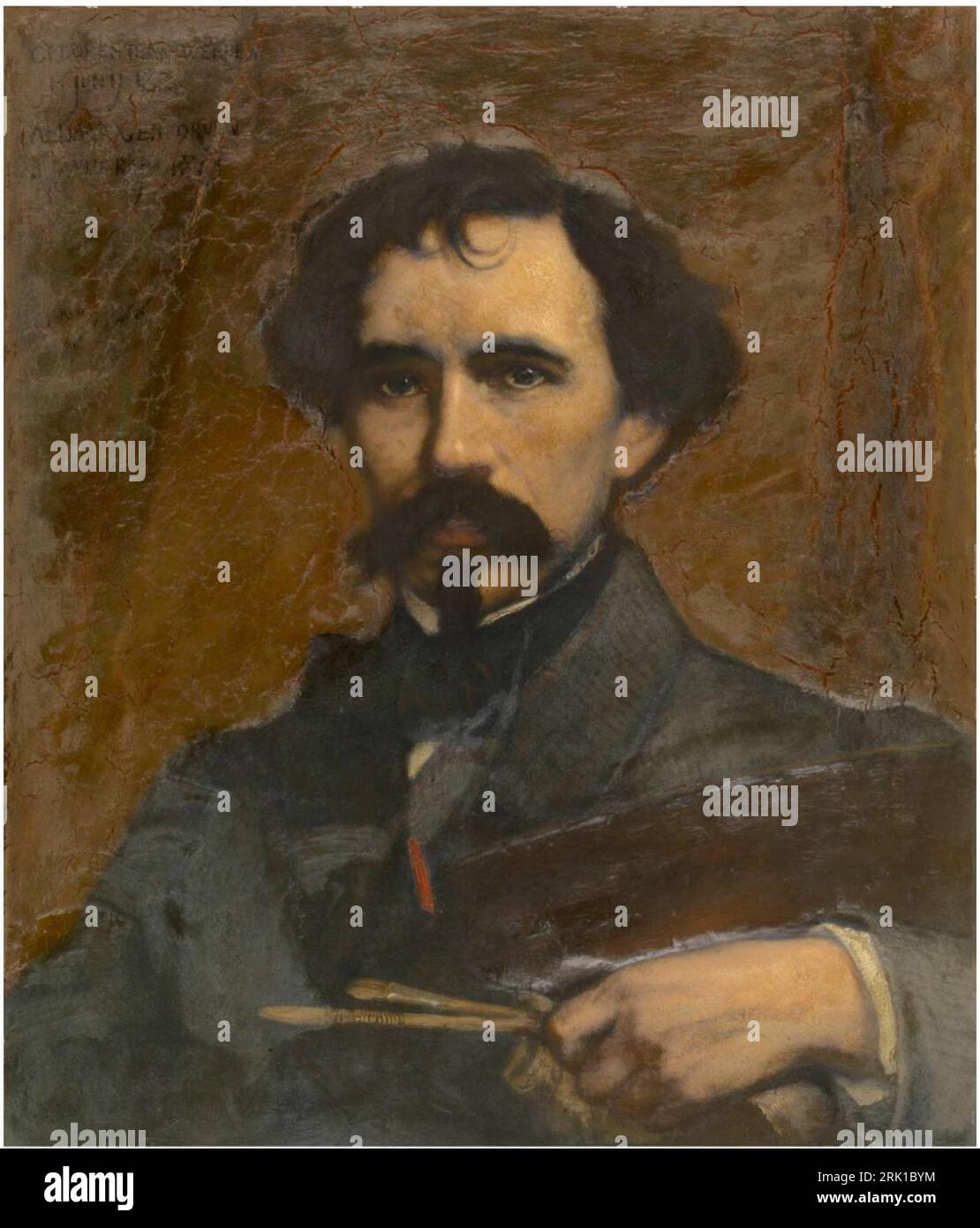 Portrait of the painter Joseph Lies 1866 by Charles Verlat Stock Photo ...