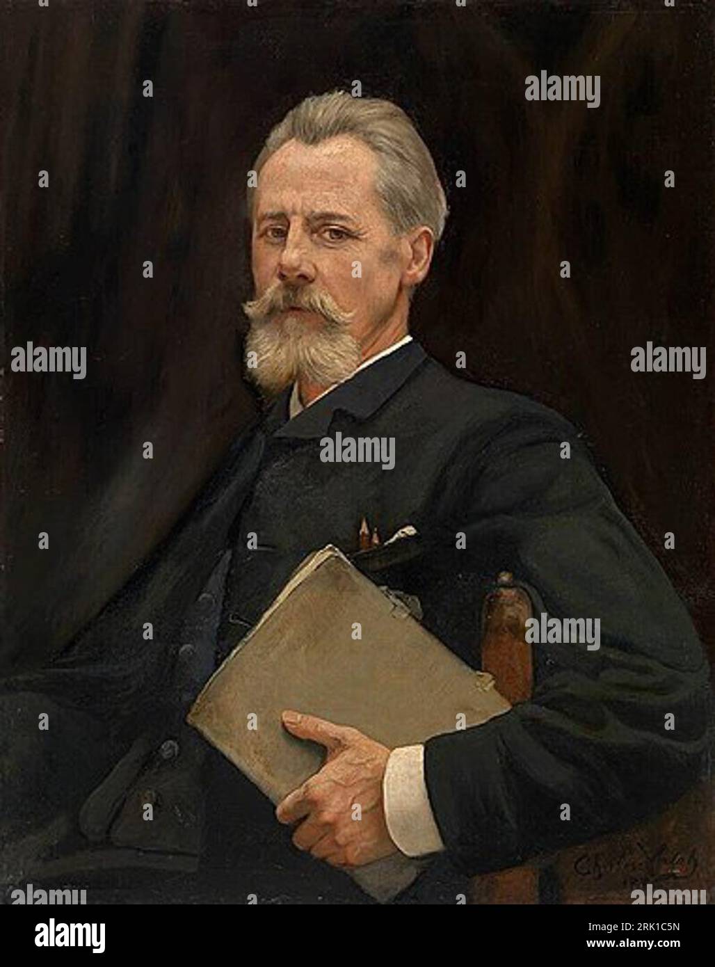 Portrait of the painter Louis Derickx 1886 by Charles Verlat Stock ...