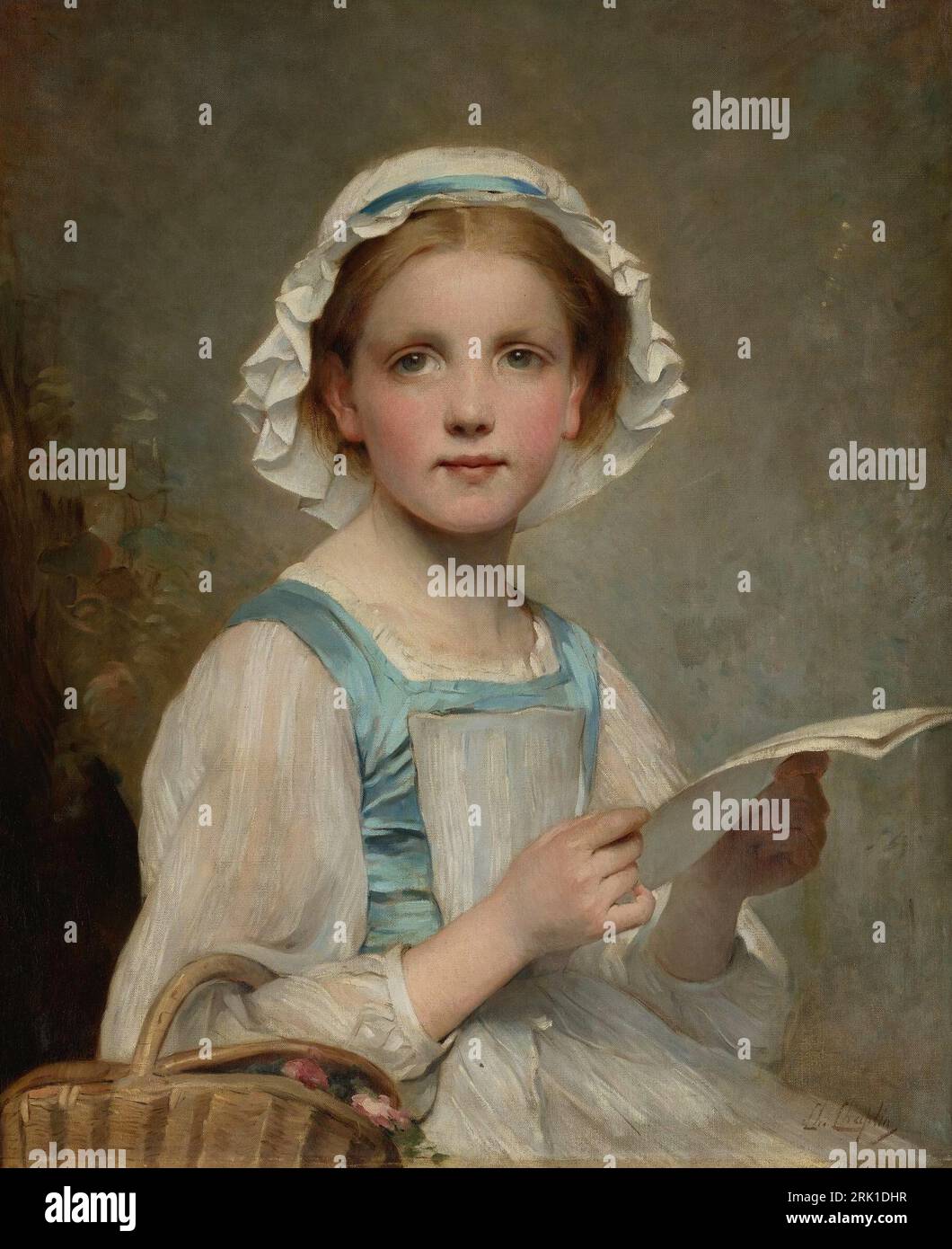 The Letter by Charles Joshua Chaplin Stock Photo - Alamy