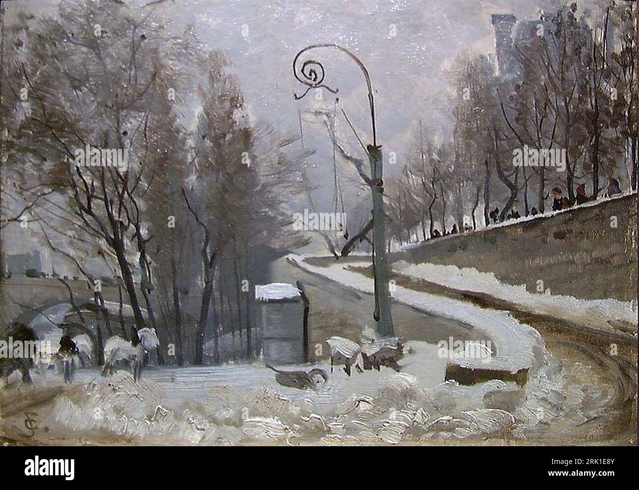 Winter in Paris presumably 1880 by Christian Skredsvig Stock Photo - Alamy