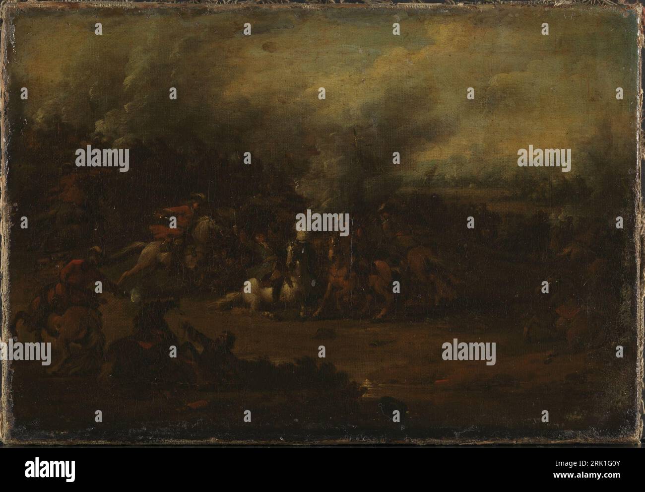 A Cavalry Fight between 1666 and 1742 by Georg Philipp Rugendas the ...