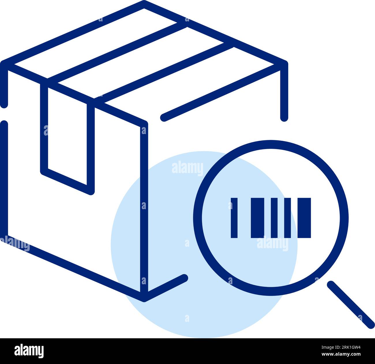 Parcel barcode scanner icon hi-res stock photography and images - Alamy