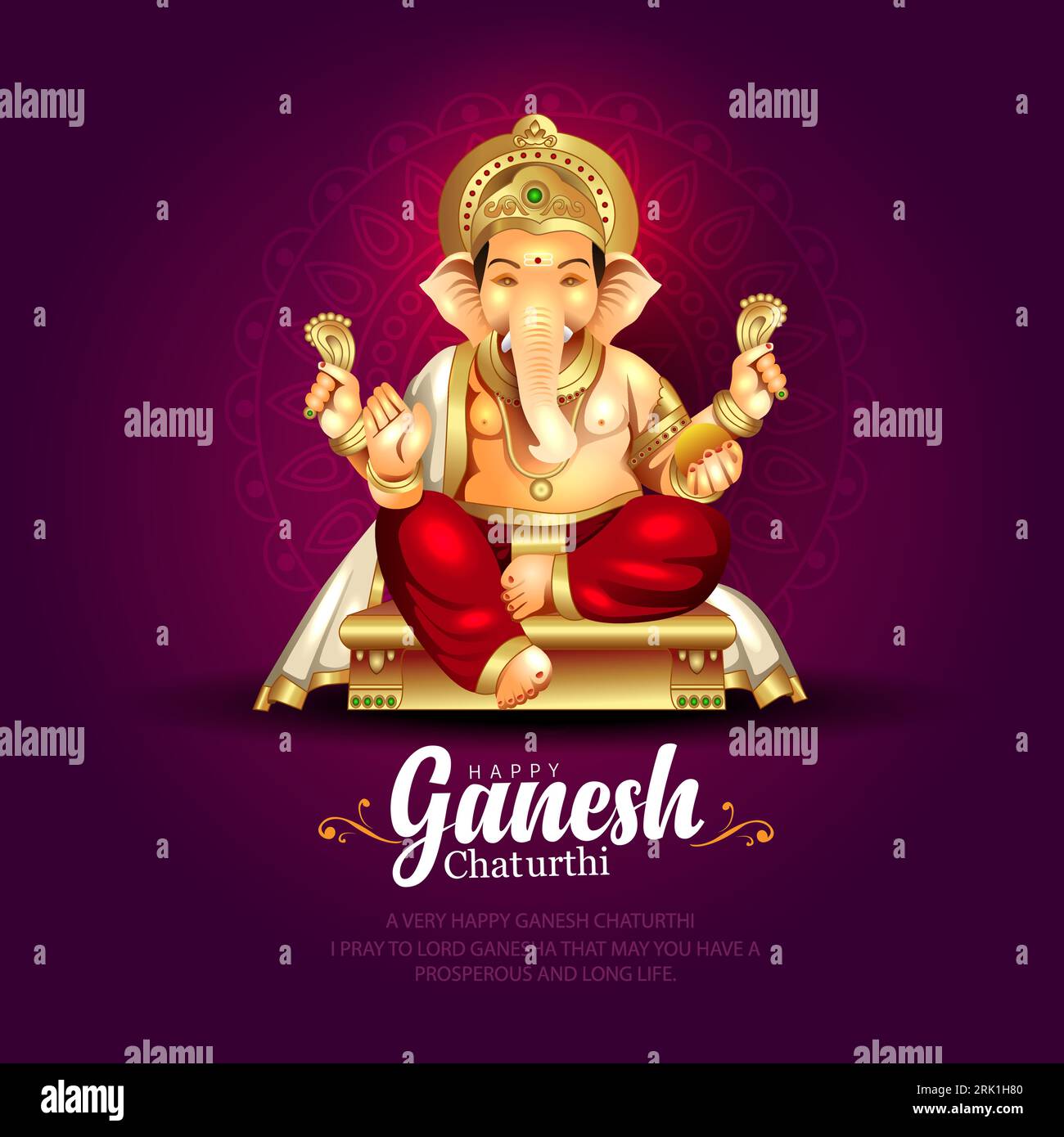 Lord Ganpati on Ganesh Chaturthi background. abstract vector ...