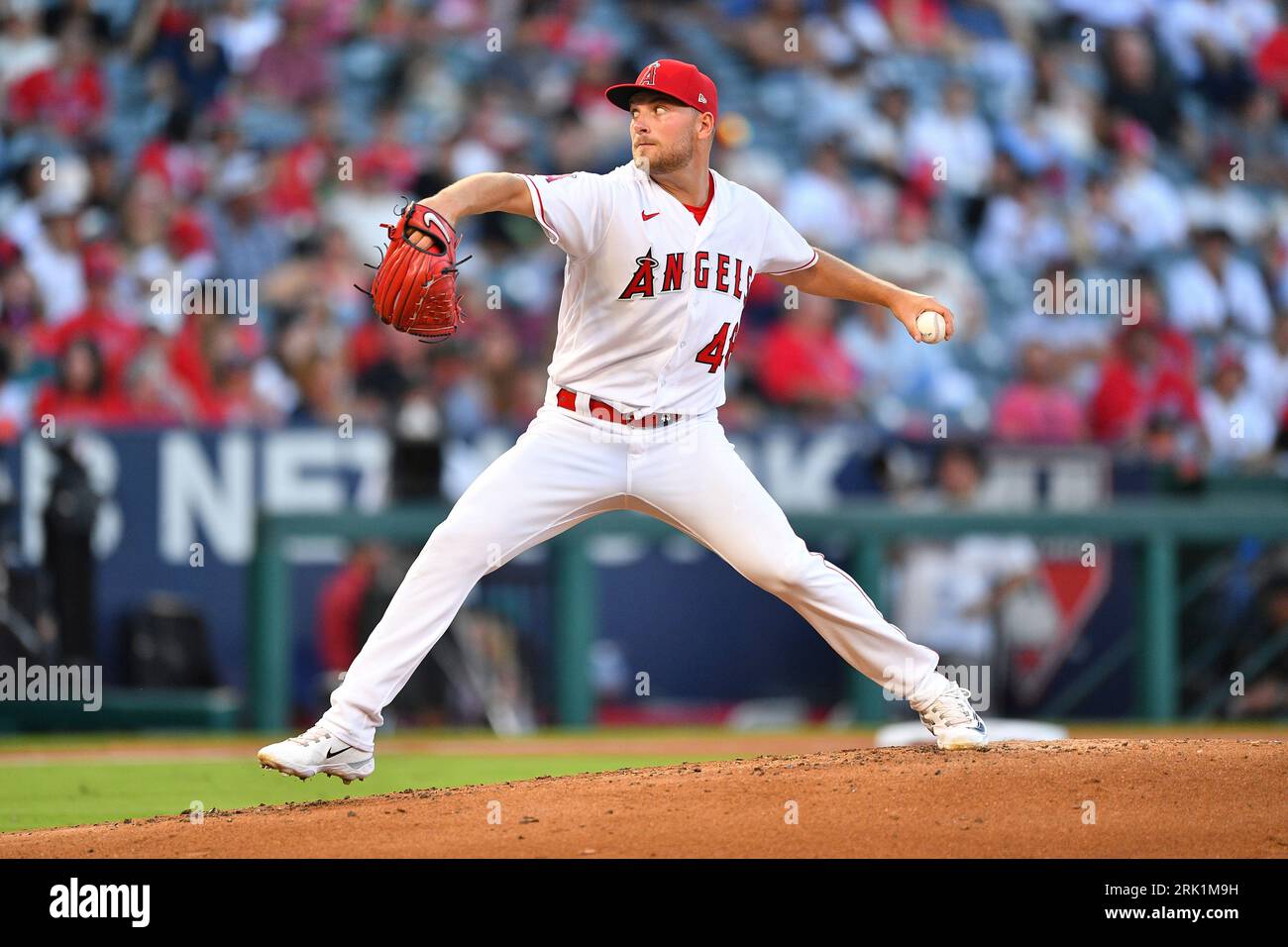 ANAHEIM, CA - AUGUST 23: Los Angeles Angels pitcher Reid Detmers (48 ...