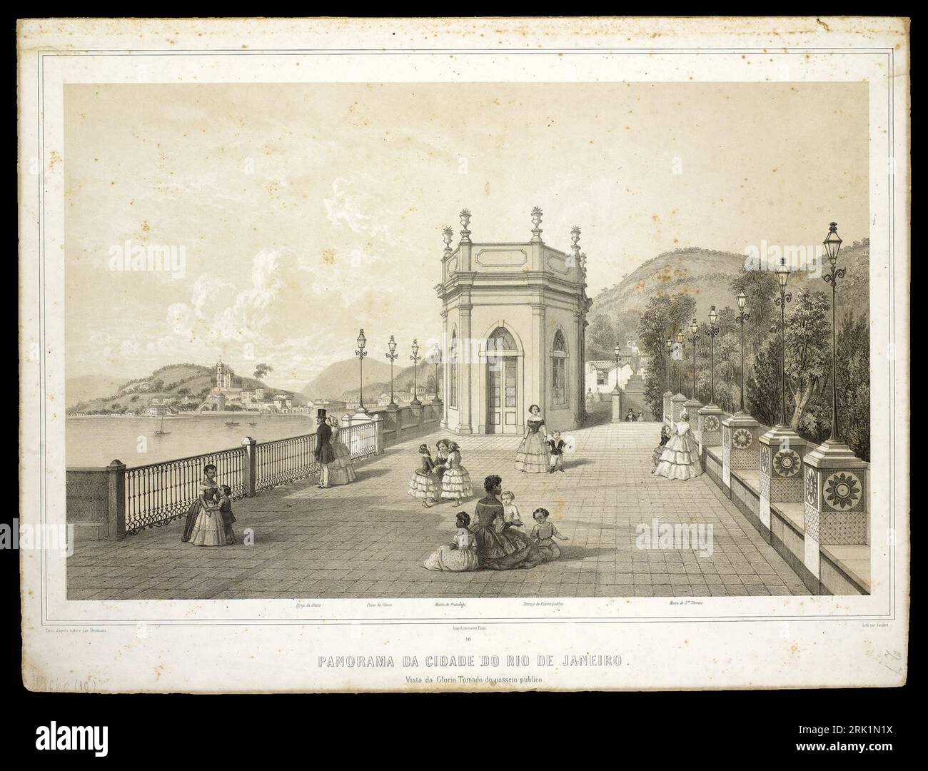 Panorama da cidade de Rio de Janeiro 1854 by Iluchar Desmons Stock ...