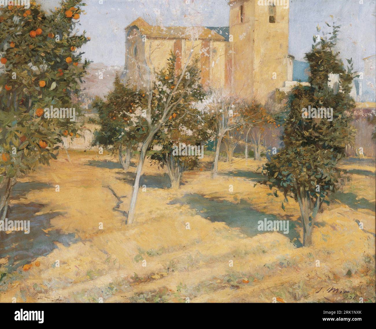 The Rector's Orchard 1896 by Joaquin Mir Trinxet Stock Photo - Alamy