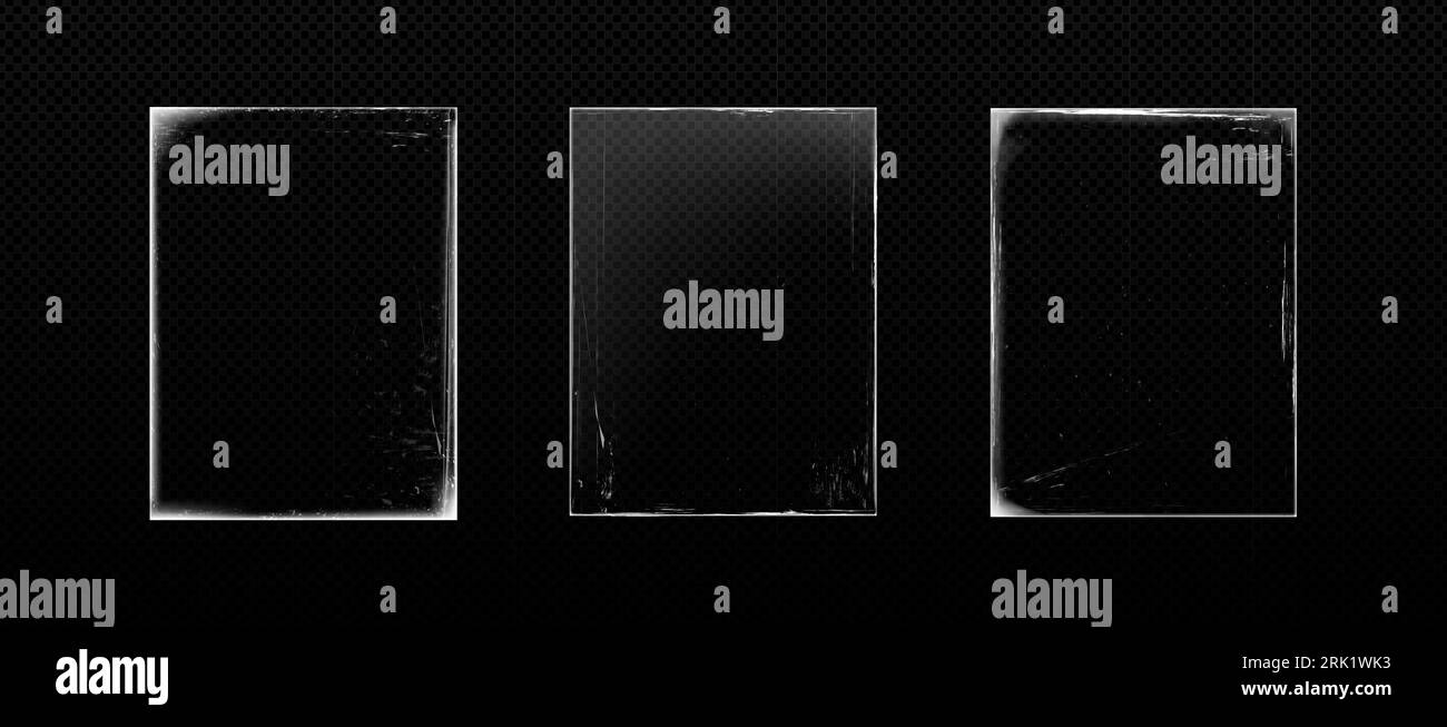 Realistic set of distressed edge photos isolated on transparent ...