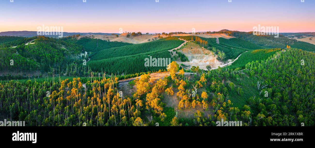 Beautiful Adelaide Hills Panorama Stock Photo - Alamy