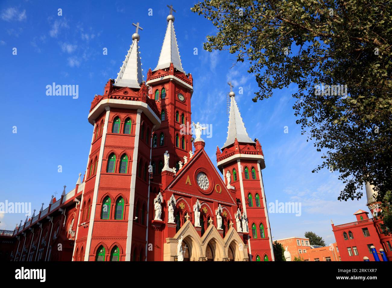 The architecture of Catholic Church, Tangshan City, China Stock Photo ...