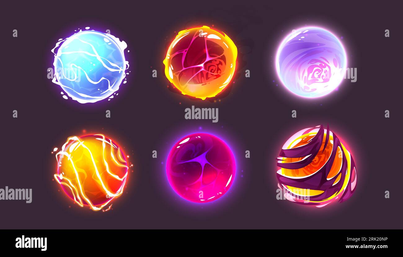 Crystal magic ball, energy fortune sphere vector. Mystery light glow ...