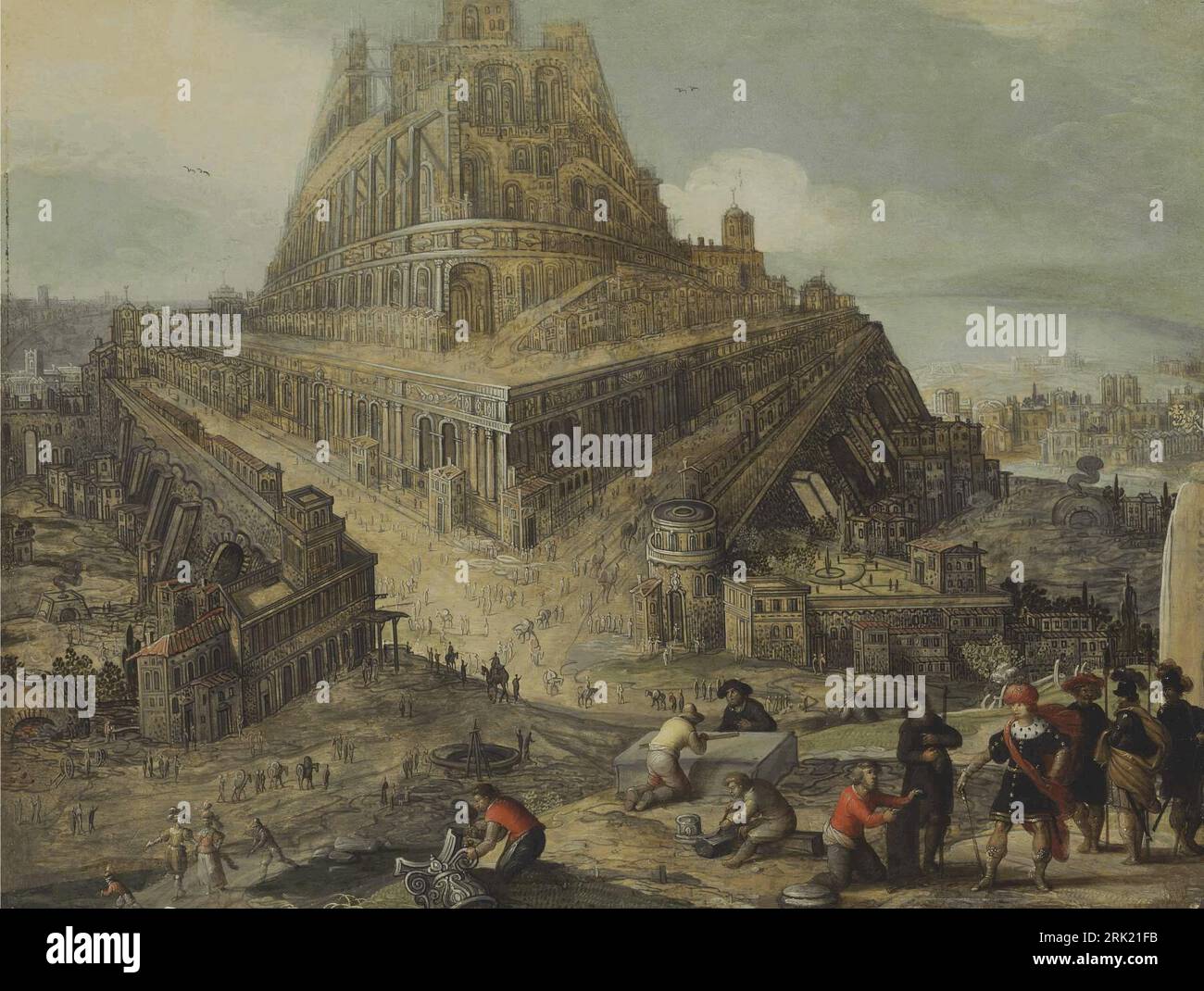 King Nimrod Ordering the Construction of the Tower of Babel 17th ...