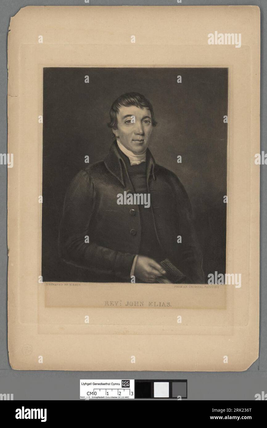 Revd. John Elias circa 1840 by William Roos Stock Photo - Alamy